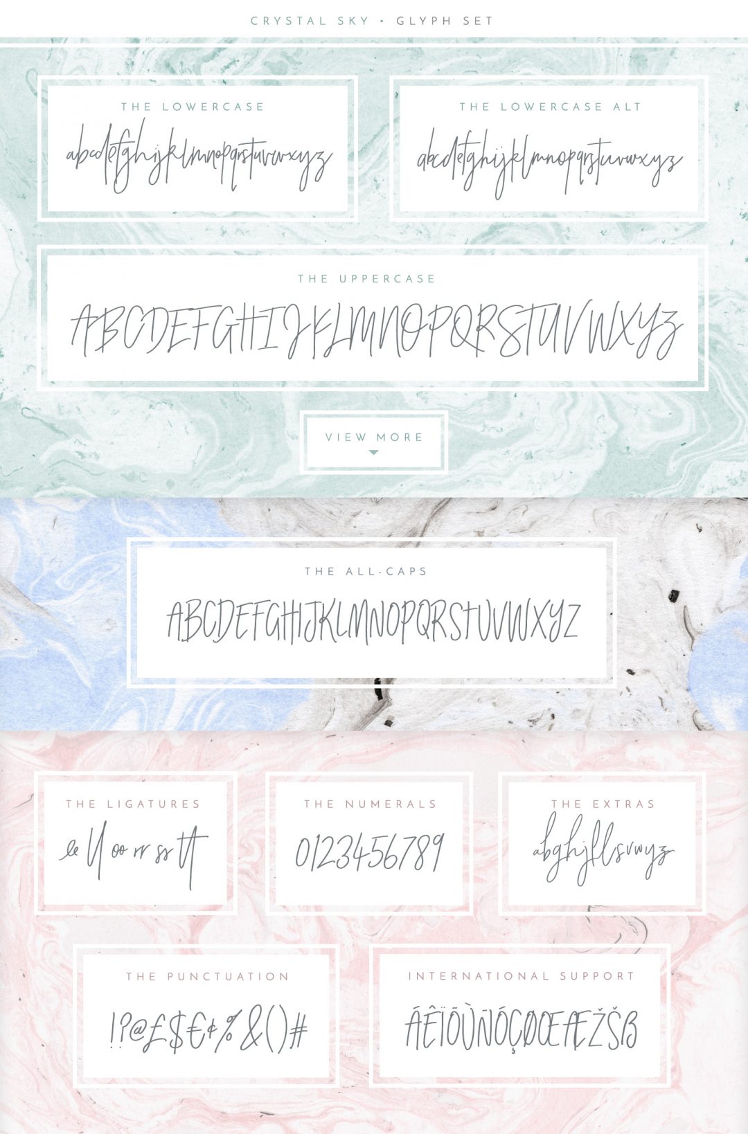 Crystal Sky Hand-Lettered Font