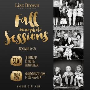 15 Free Social Marketing Templates for Photography Mini Sessions