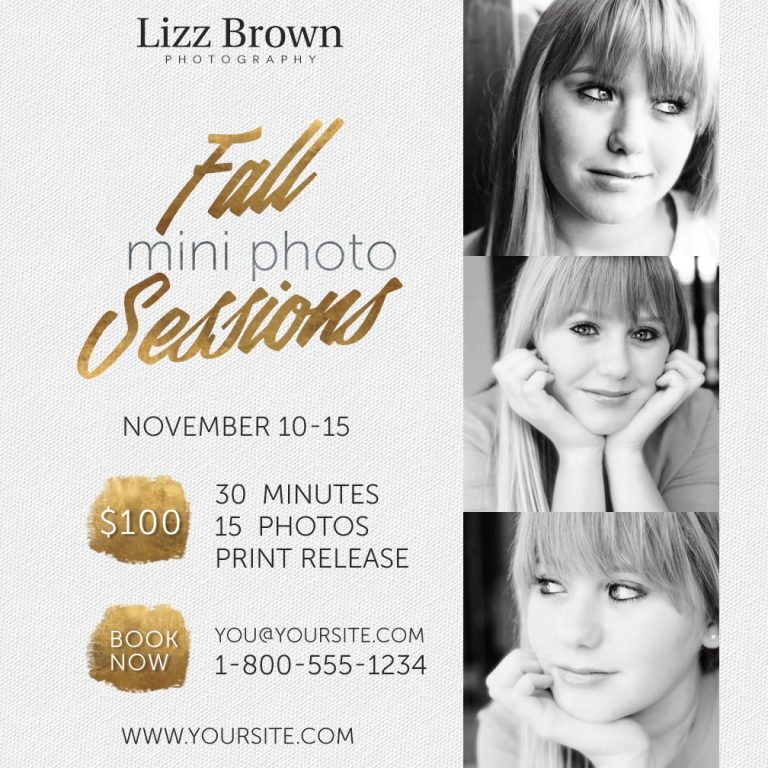 15 Free Social Marketing Templates for Photography Mini Sessions
